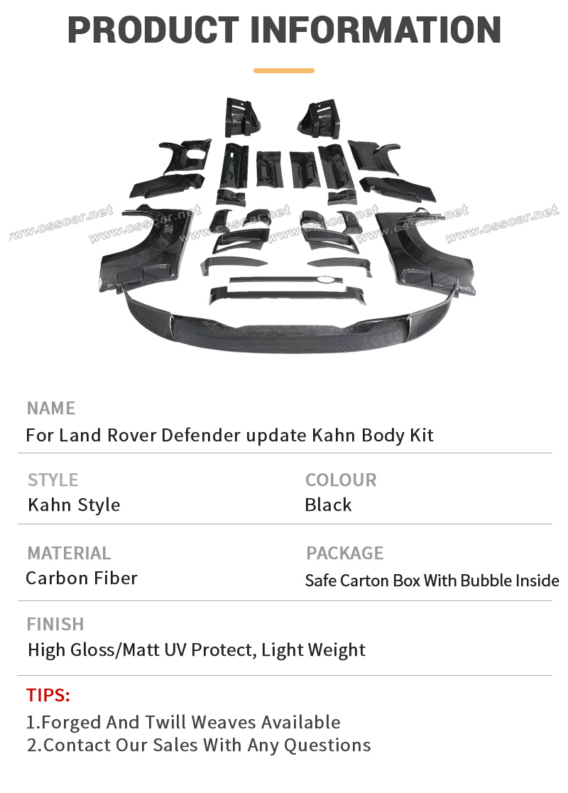 For Land Rover Defender update Kahn Body Kit