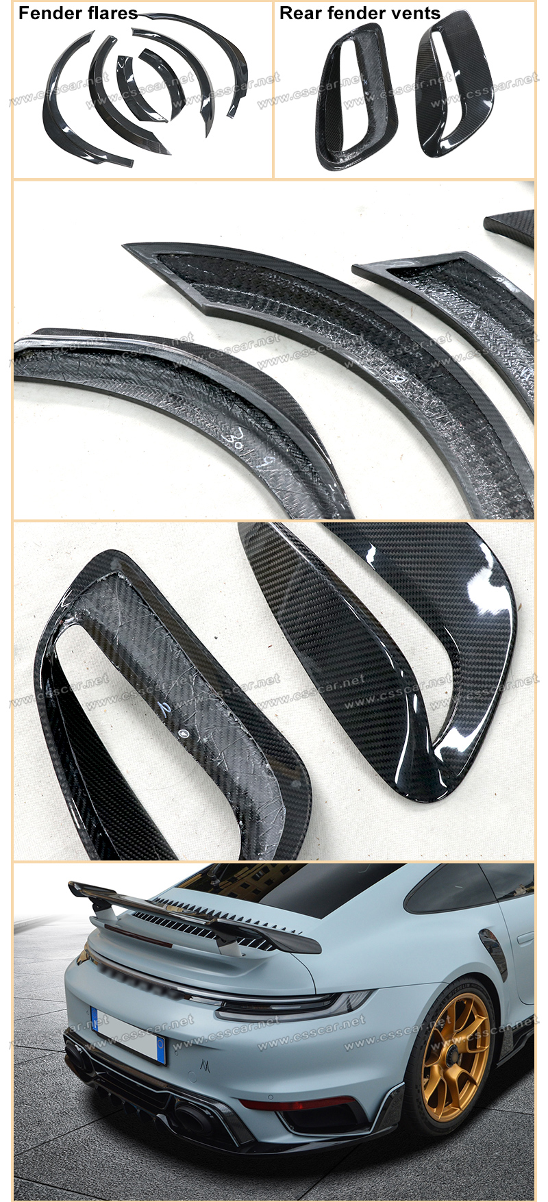 For Porsche 992 turbos update TECH body kit