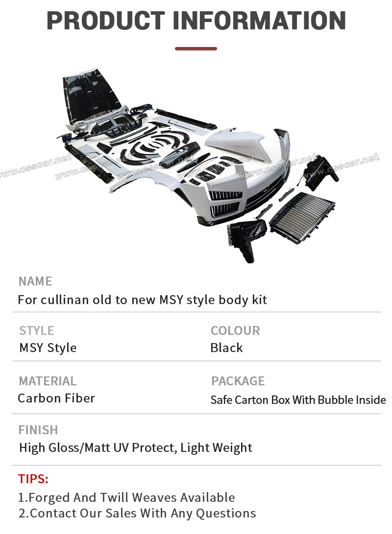 For Rolls-Royce Cullinan old to new MSY style body kit