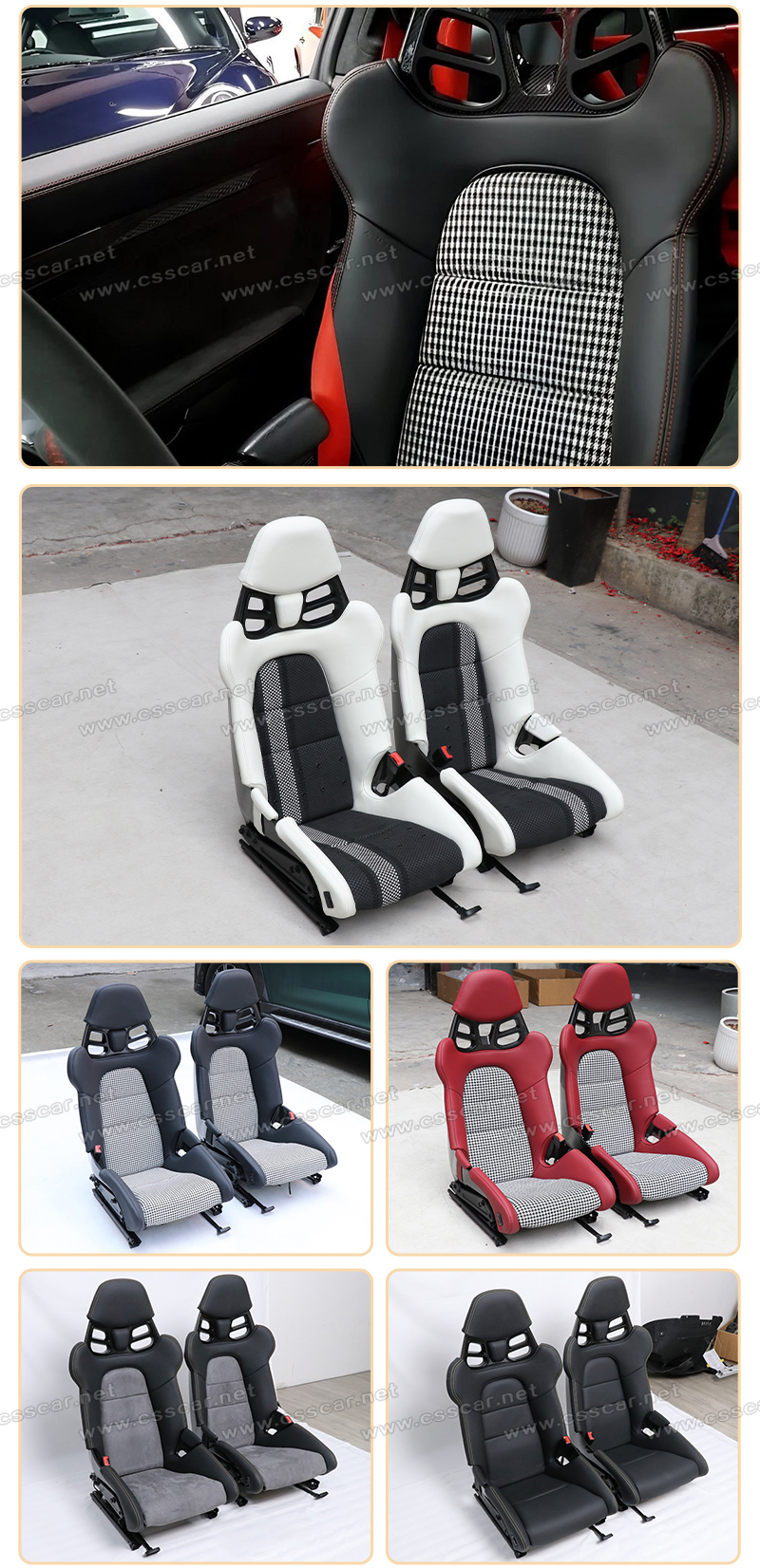 For Porsche 718 911 GT3 RS style Seat trim