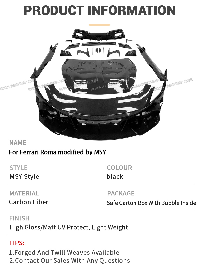 For Ferrari roma MSY style body kit